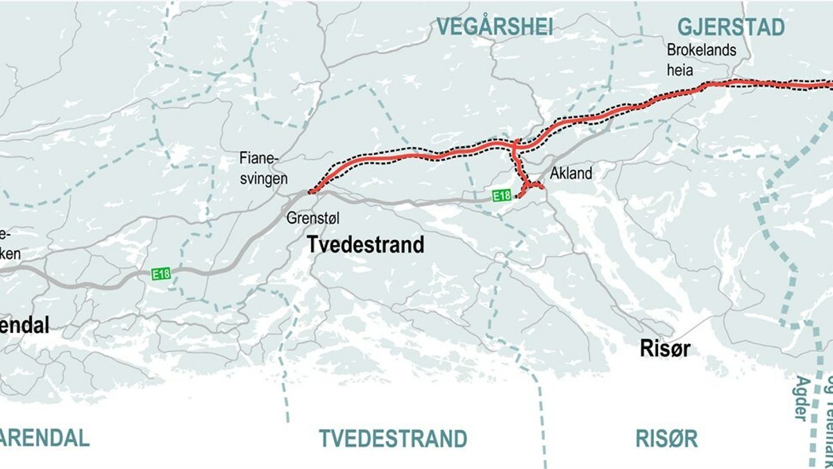 Nok en utsettelse i framdriften for E18 Tvedestrand – Bamble - Tu.no